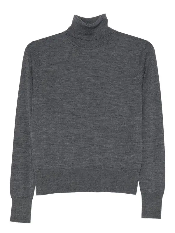 FORTE_FORTE Wool Turtleneck Sweater - Grey