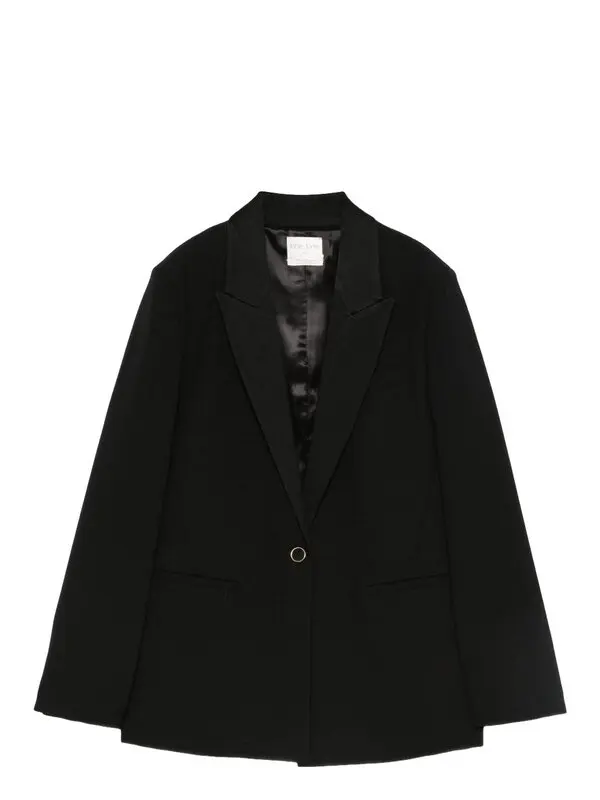 FORTE_FORTE Wool Blend Single-breasted Jacket - Black