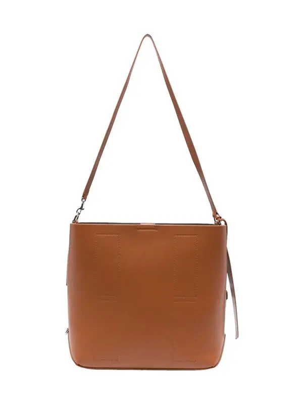 Hogan Hocket Medium Leather Hobo Bag - Brown