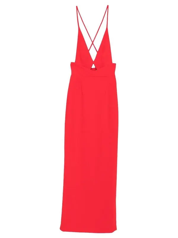 Solace London Milly Midi Dress - Red