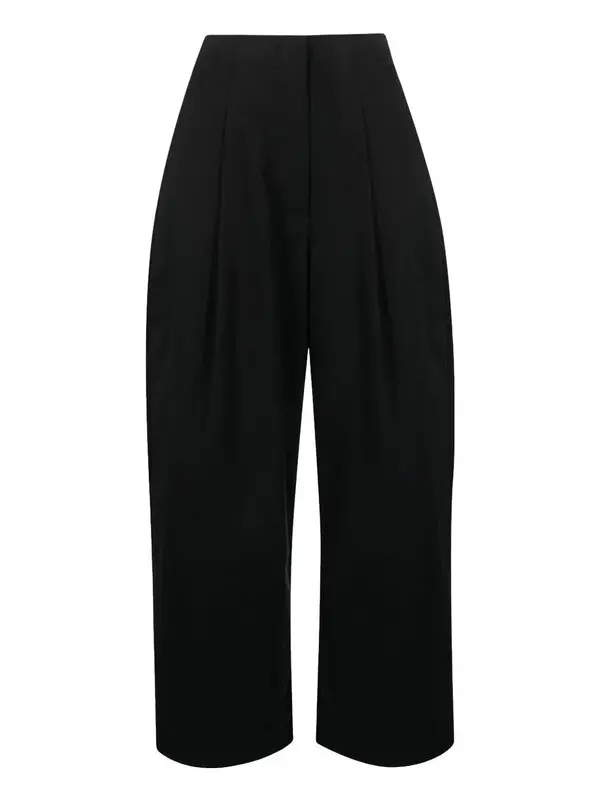 Studio Nicholson Cotton Wide-leg Trousers - Black