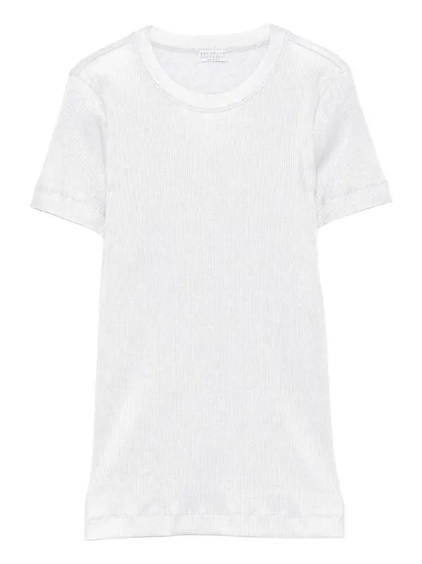 Brunello Cucinelli Cotton T-shirt - Silver