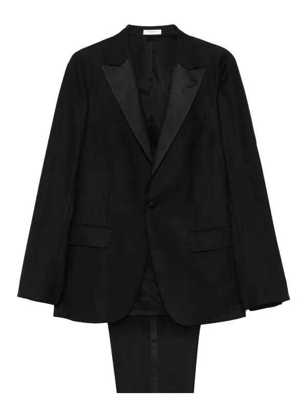 Boglioli Wool Single-breasted Suit - Black