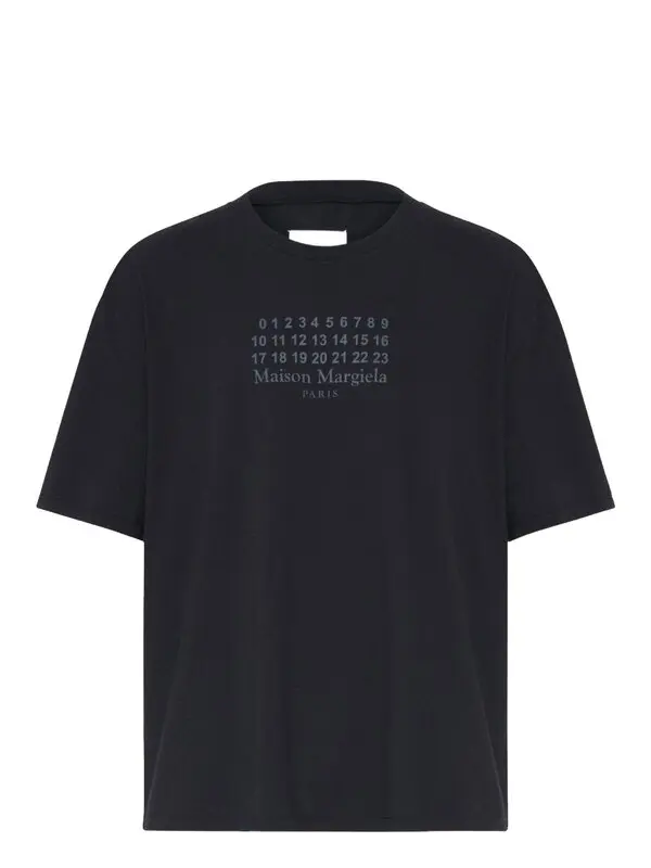 MAISON MARGIELA Logo Cotton T-shirt - Black
