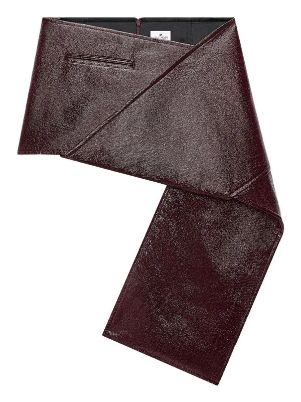 COURREGES Vinyl Mini Skirt - Red
