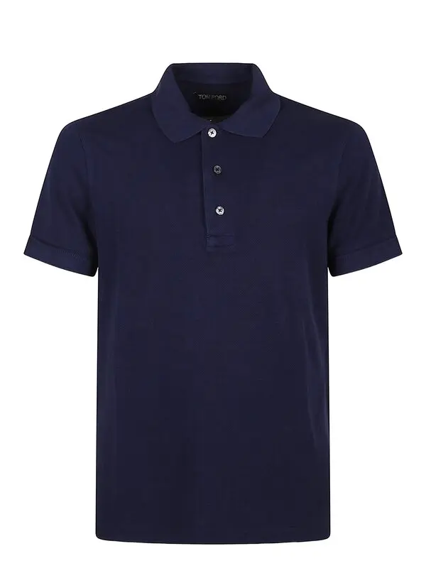 TOM FORD Piquet Polo - Blue