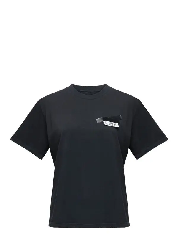 MAISON MARGIELA Logo Cotton T-shirt - Black