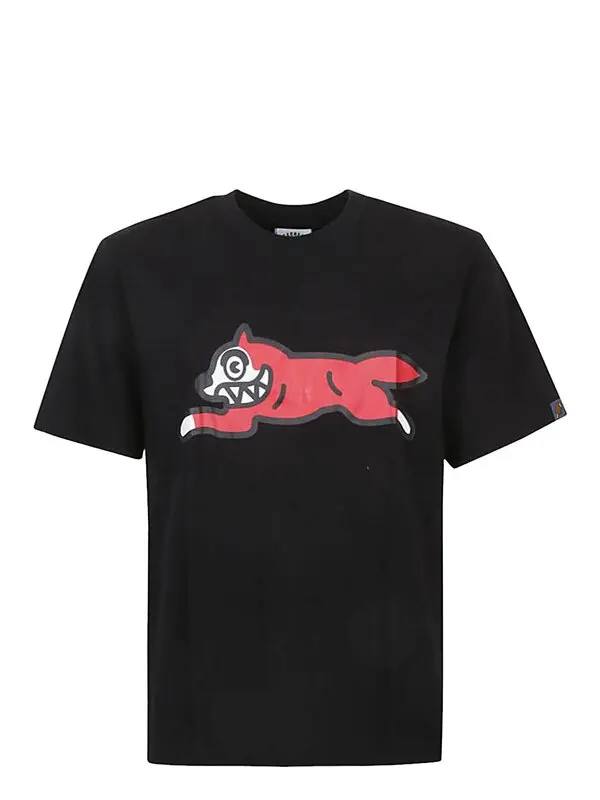 ICECREAM Running Dog Cotton T-shirt - Black