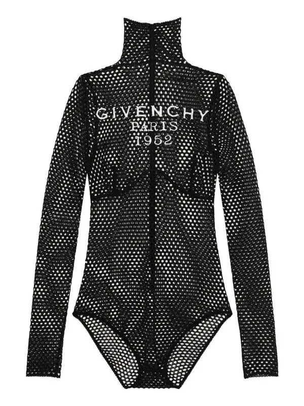 Givenchy High-neck Long Sleeve Bodysuit - Black