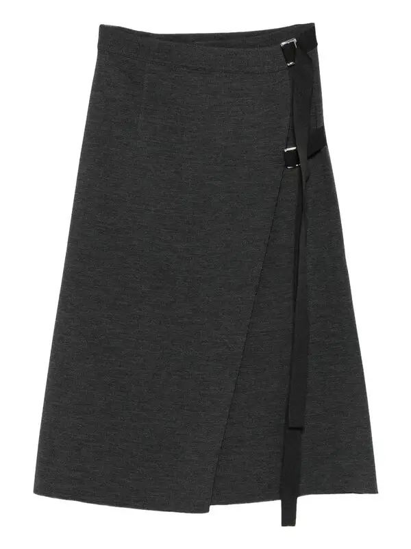 MRZ Wool Midi Skirt - Grey
