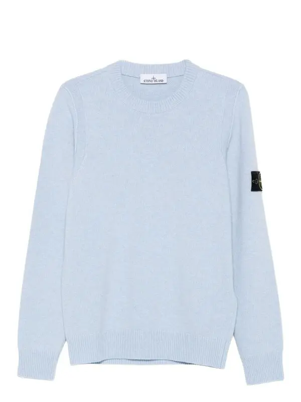 Stone Island Wool Crewneck Sweater - Sky Blue
