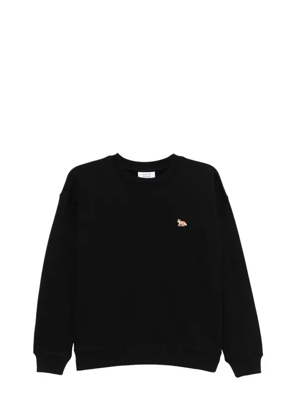 Maison Kitsuné Baby Fox Cotton Sweatshirt - Black