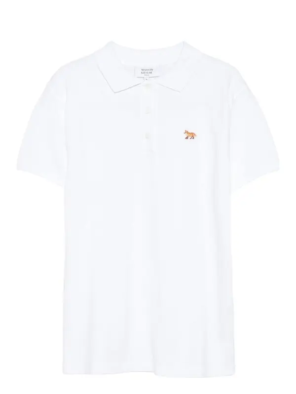 Maison Kitsuné Baby Fox Cotton Polo Shirt - White