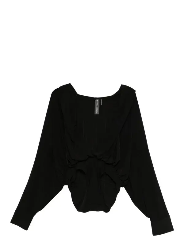 Norma Kamali Oversized Hooded Bodysuit - Black