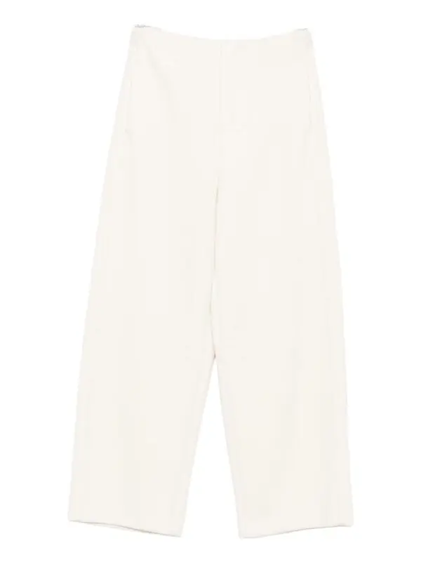 Max Mara Wool And Cotton Trousers - White