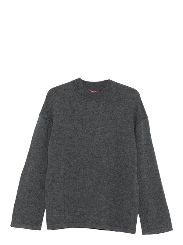 Max Mara Cashmere Wool Crew Neck Sweater - Grey