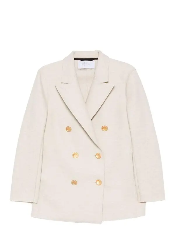Harris Wharf London Wool Double-breasted Coat - Beige