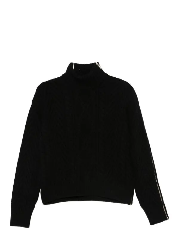 SEMICOUTURE Wool Turtleneck Jumper - Black