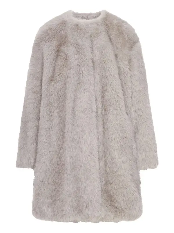 Max Mara Faux Fur Jacket - Grey