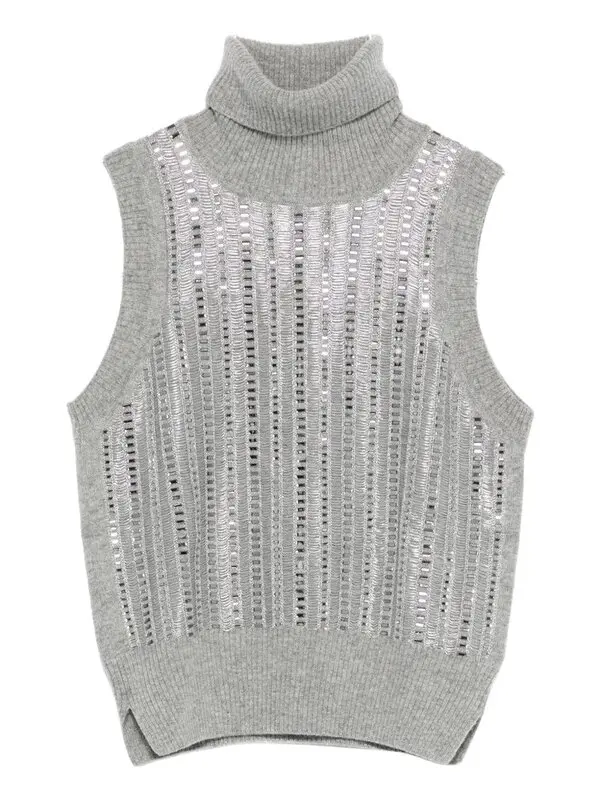Ermanno Scervino Wool Blend Tank Top - Grey