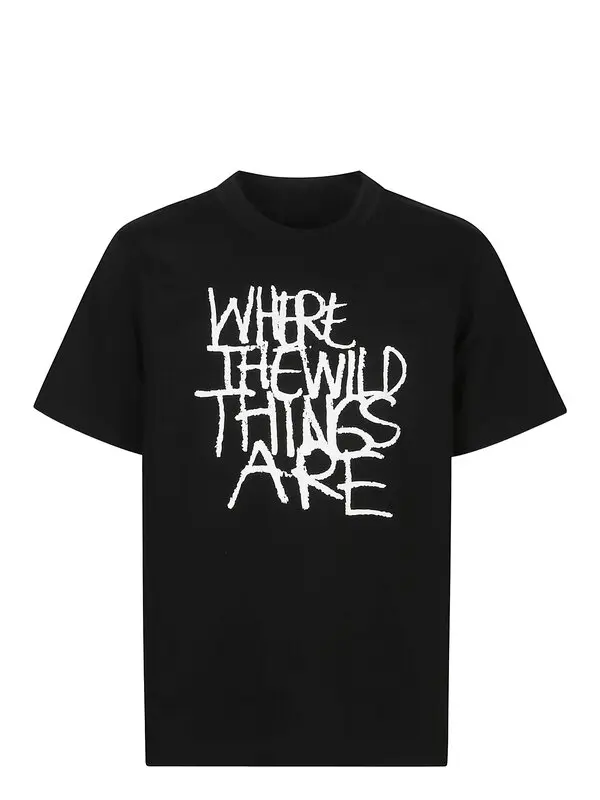 Sacai Cotton T-shirt - Black