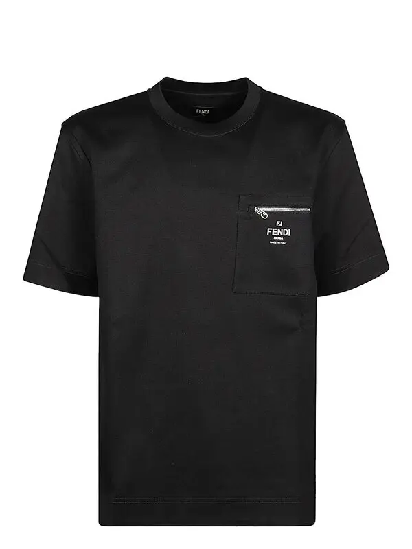 Fendi T-shirt With Logo - Black