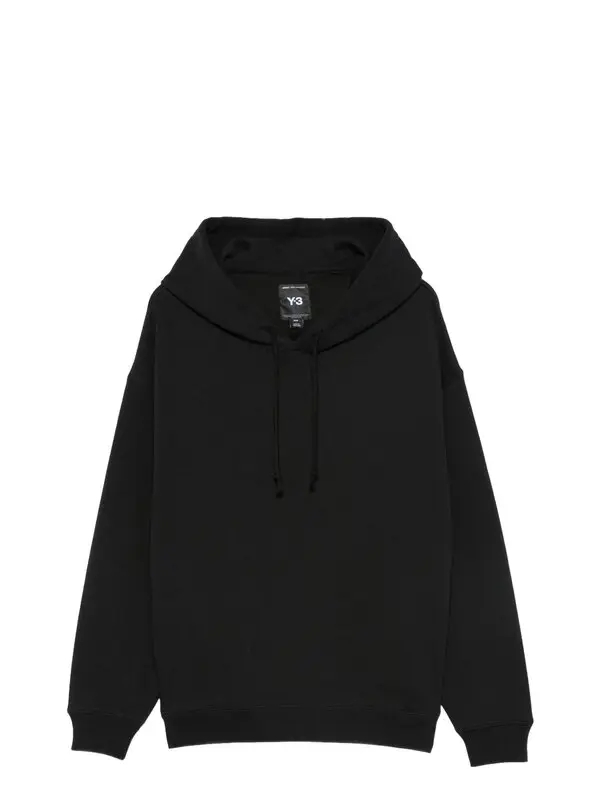 Y3 Hoodie With Logo - Black