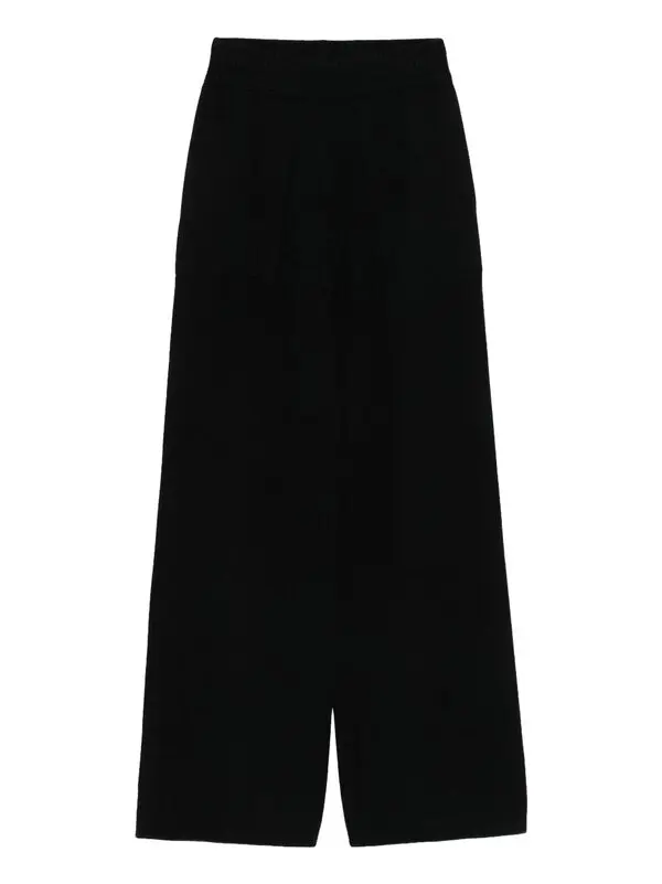 UMA WANG Cashmere Straight Leg Trousers - Black