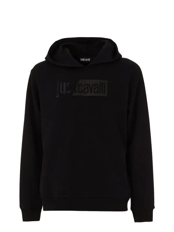 Just Cavalli Hoodie With Logo - Black
