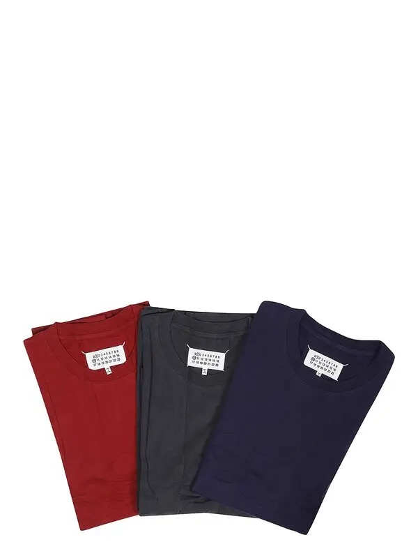 MAISON MARGIELA 3-pack Of Cotton T-shirts - Multi