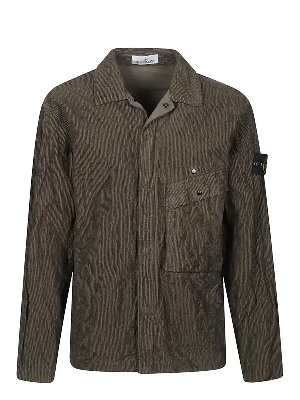 Stone Island Corduroy Shirt - Green