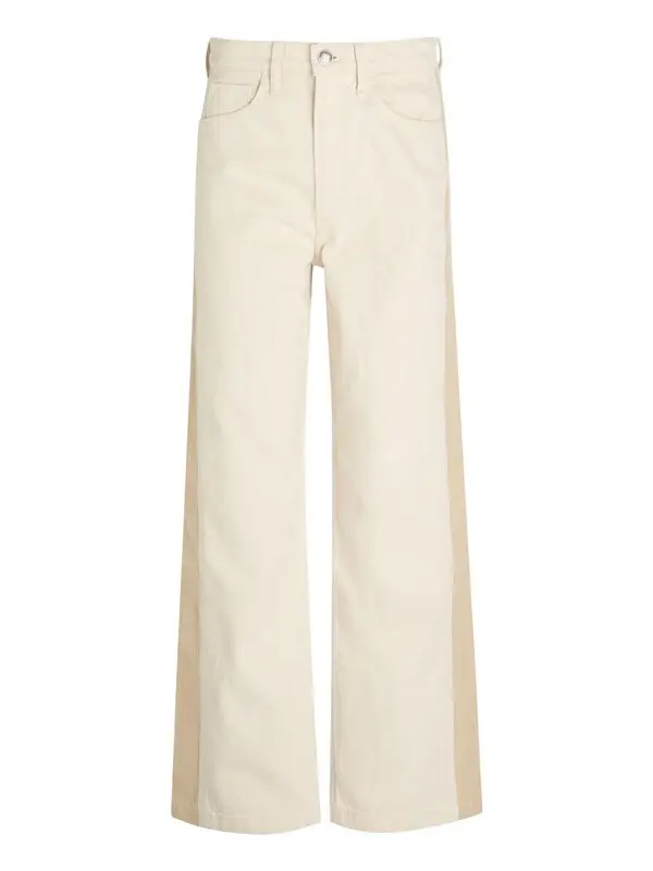 Rag & Bone Logan Panelled Wide-leg Jeans - Cream
