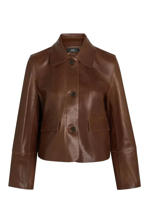 ARMA Leather Jacket - Dark Brown
