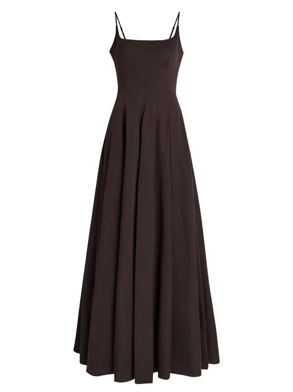 Staud Cotton-blend Maxi Dress - Brown