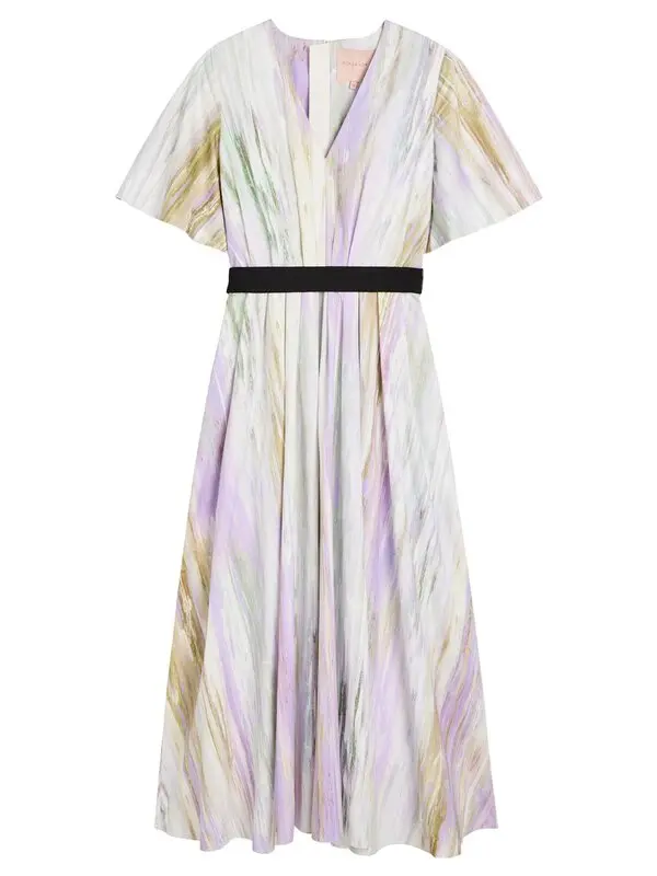 ROKSANDA Printed Cotton-poplin Midi Dress - Multicoloured 1