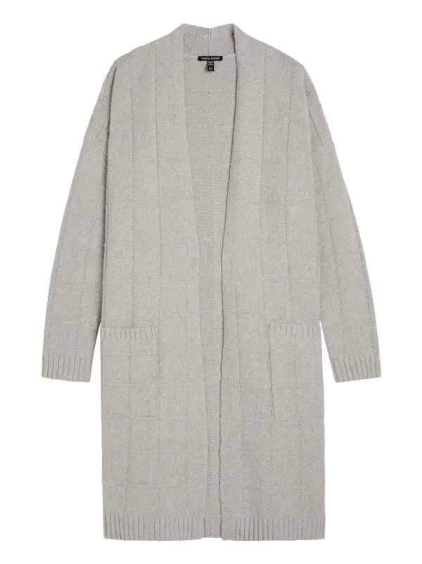 Eileen Fisher Cotton And Cashmere-blend Cardigan - Light Grey