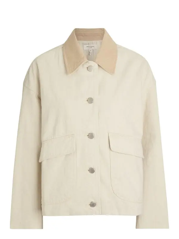 Rag & Bone Natalia Canvas Jacket - Cream