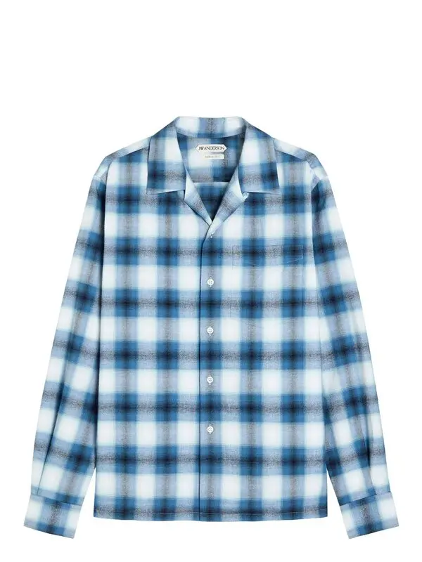 JW Anderson Checked Cotton Shirt - Blue