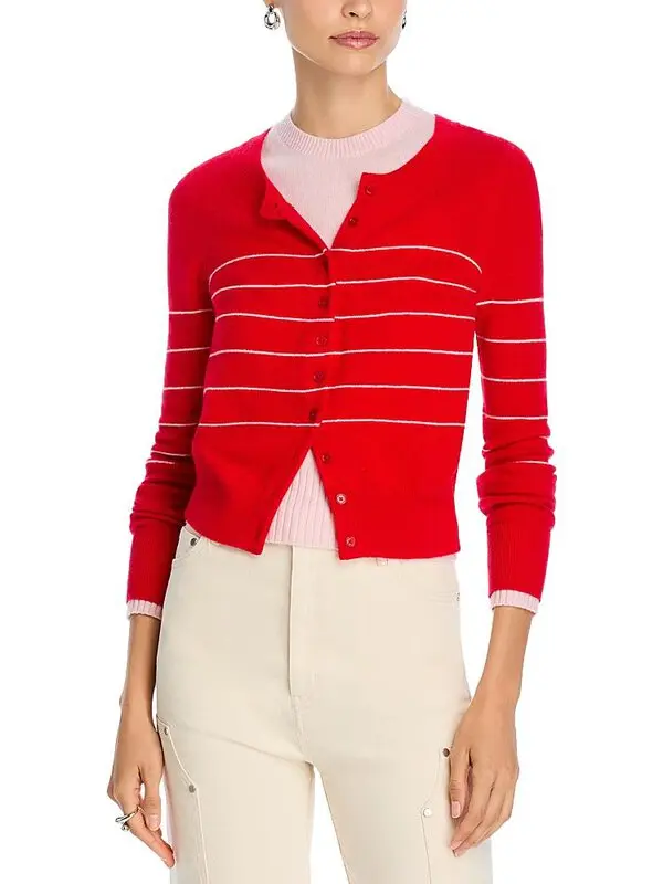 Derek Lam 10 Crosby Vernon Double Layer Wool Cashmere Sweater - Rouge