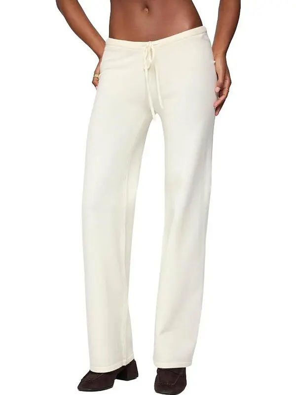 EDIKTED Montanna Knit Pants - Cream
