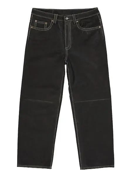 Supreme True Religion Loose Fit Leather Pant - Black