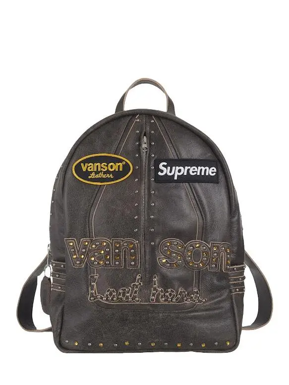 Supreme Vanson Leathers/b.b. Simon Backpack - Brown
