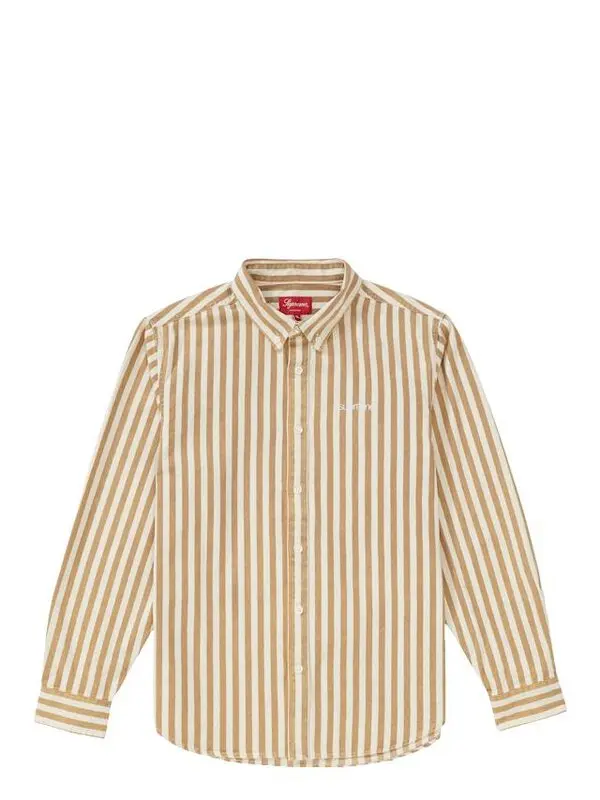 Supreme Denim Shirt - Tan Stripe