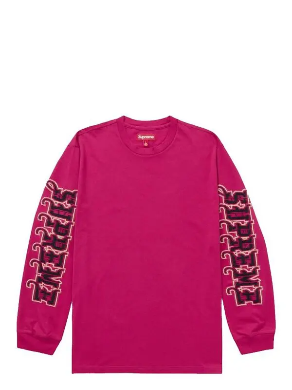 Supreme Intarsia Sleeve Long Sleeve Top - Pink