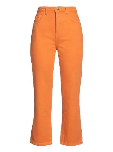 Patrizia Pepe Straight-leg Jeans With Appliqués - Orange