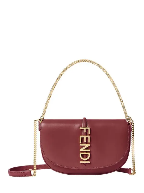 Fendi Fendigraphy Wallet On Chain - Red