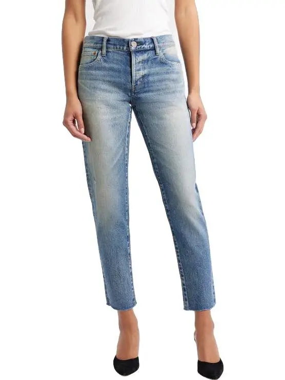 Moussy Vintage Medfield Tapered Ankle Jeans - Light Blue