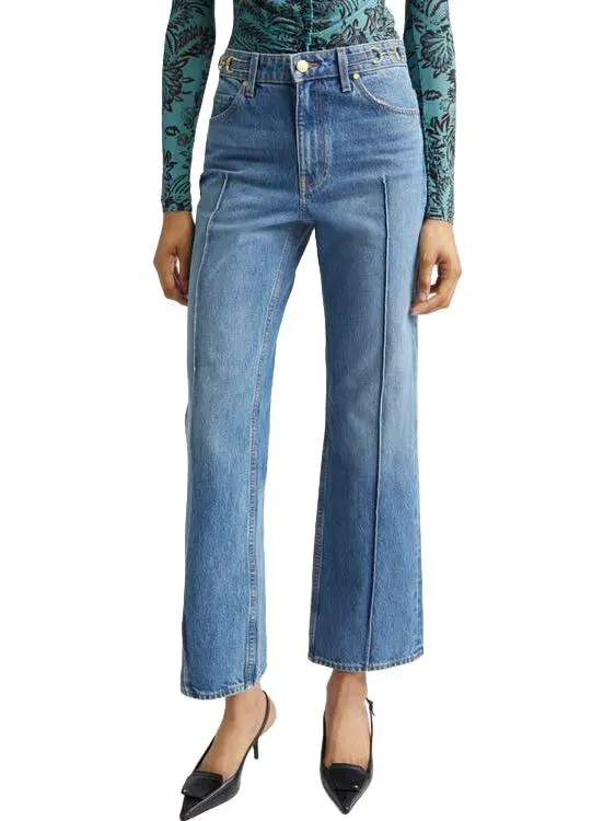 Ulla Johnson Agatha Mid-rise Straight-leg Jeans - Danube