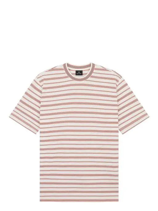 Paul Smith Casual Fit Stripe Organic Cotton T-shirt - Off White