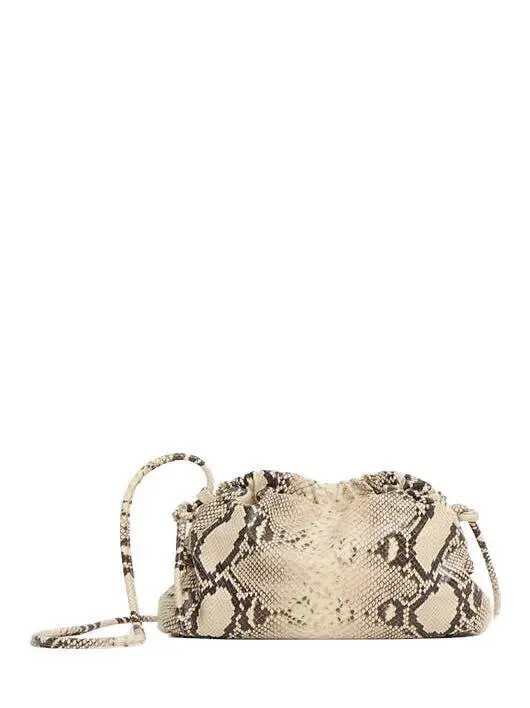 MANSUR GAVRIEL Mini Cloud Snakeskin Embossed Clutch - Roccia